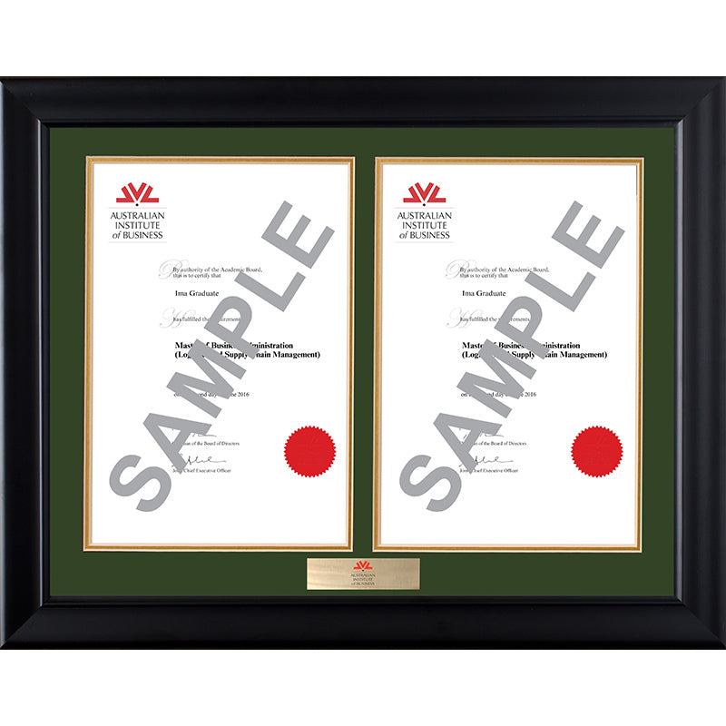 AIB Frame Black Double Degree – GFP Graduations