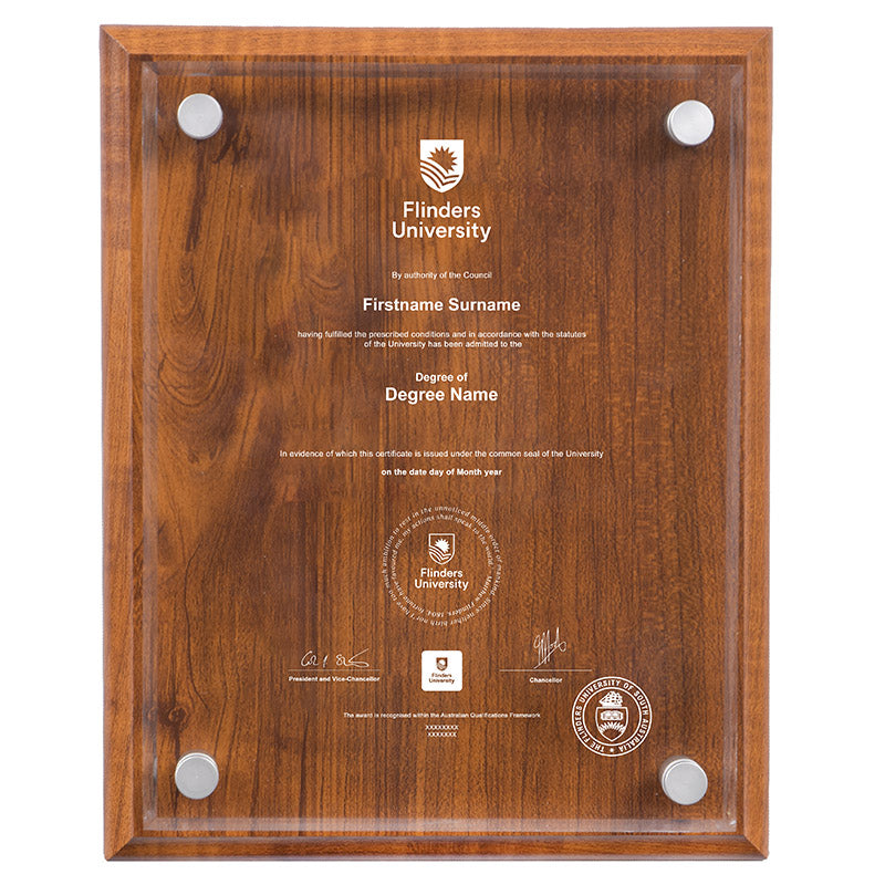 Flinders University Plaque The Artisan – GFP Graduations