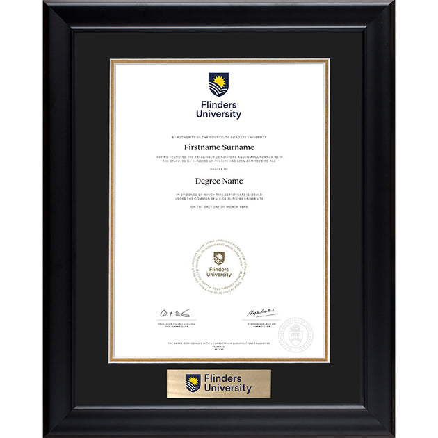Flinders University Testamur Frames – GFP Graduations