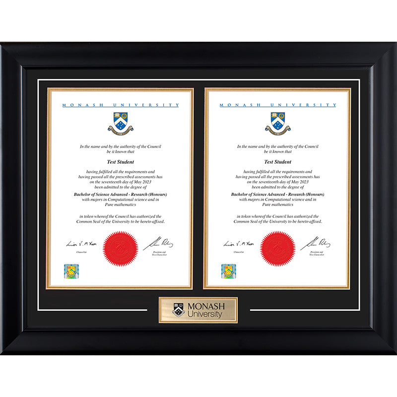 Monash Frame Black Double Degree – GFP Graduations