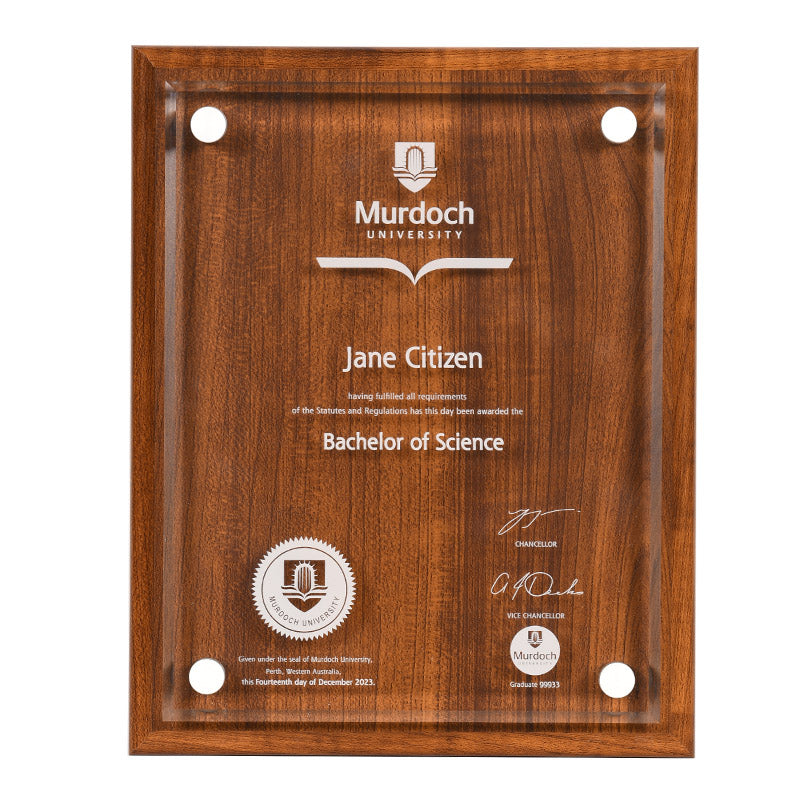 Murdoch University Plaque The Artisan – GFP Graduations
