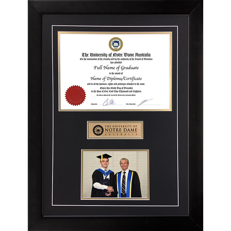 Notre Dame University Frame Black Stage Regency – GFP Graduations