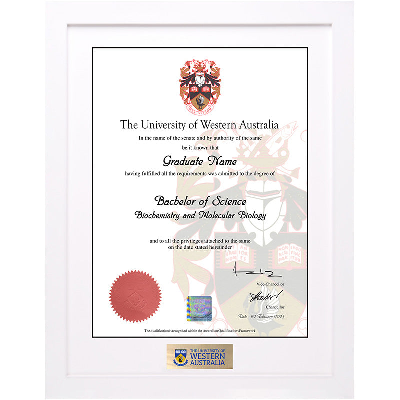 UWA Frame White Elegance – GFP Graduations