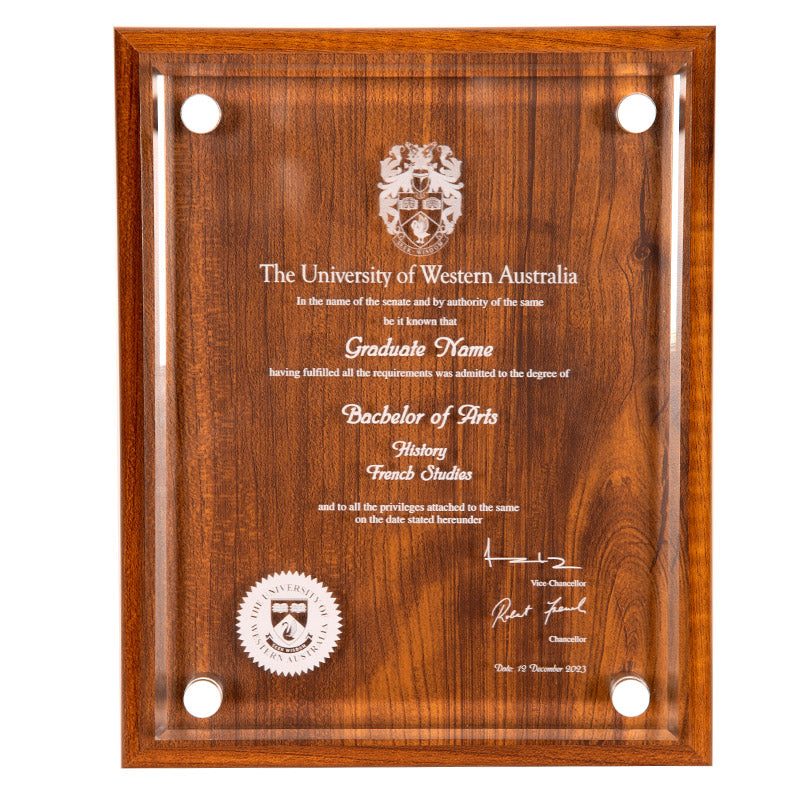 UWA Plaque The Artisan – GFP Graduations