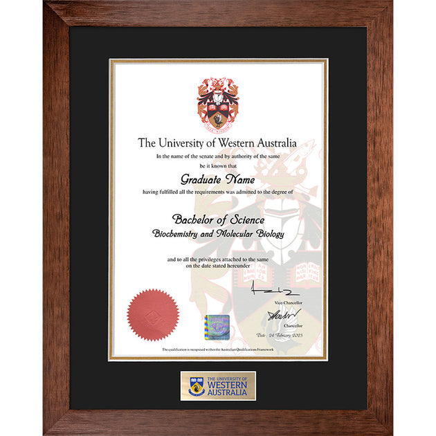 UWA Testamur Frames – GFP Graduations