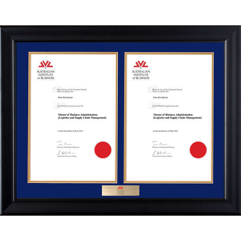 AIB Frame Black Double Degree – GFP Graduations