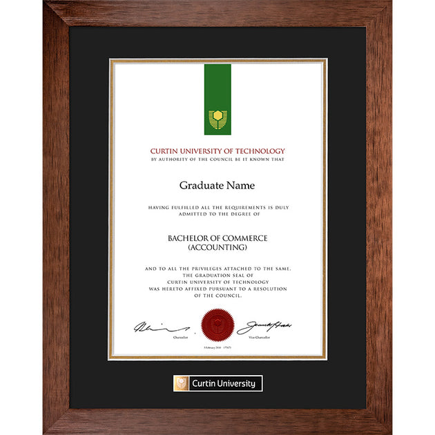 Curtin University Testamur Frames – GFP Graduations