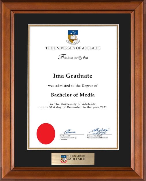 University of Adelaide Testamur Frames – GFP Graduations