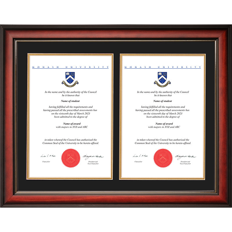 Monash Frame Mahogany Double Degree – GFP Graduations