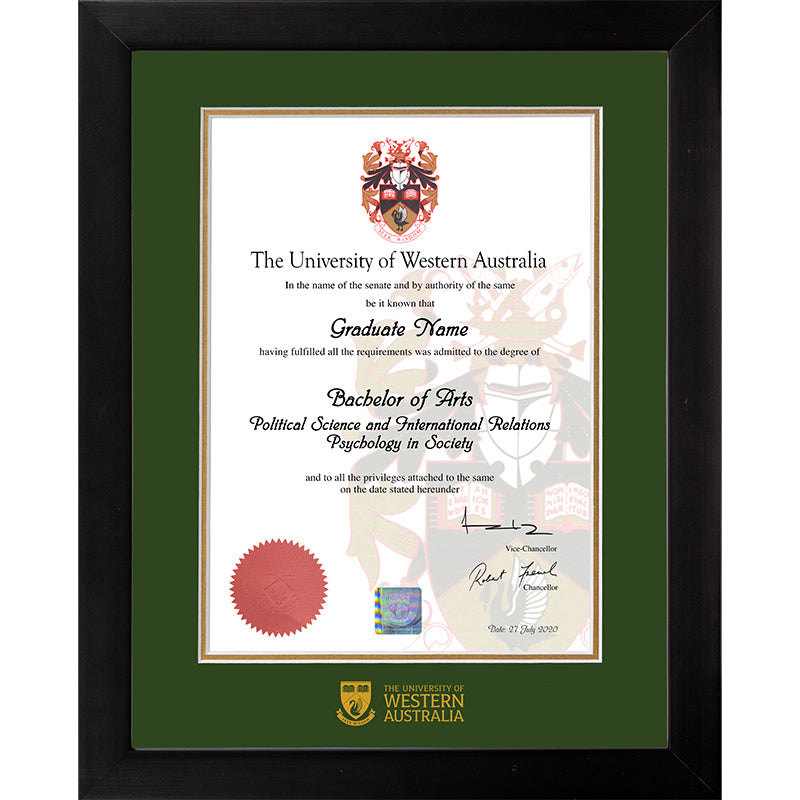 UWA Frame Black Elegance – GFP Graduations